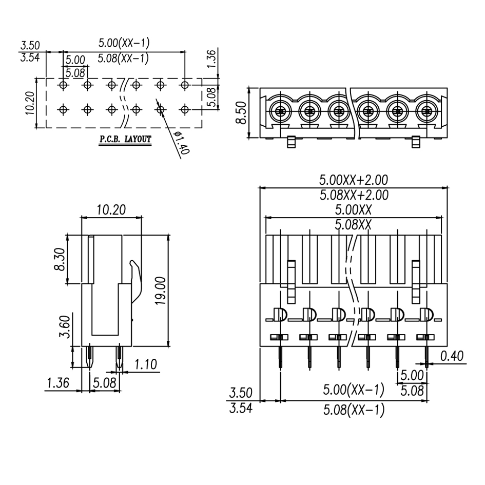 FPM2.5-XX-508-07 插拔式接线端子